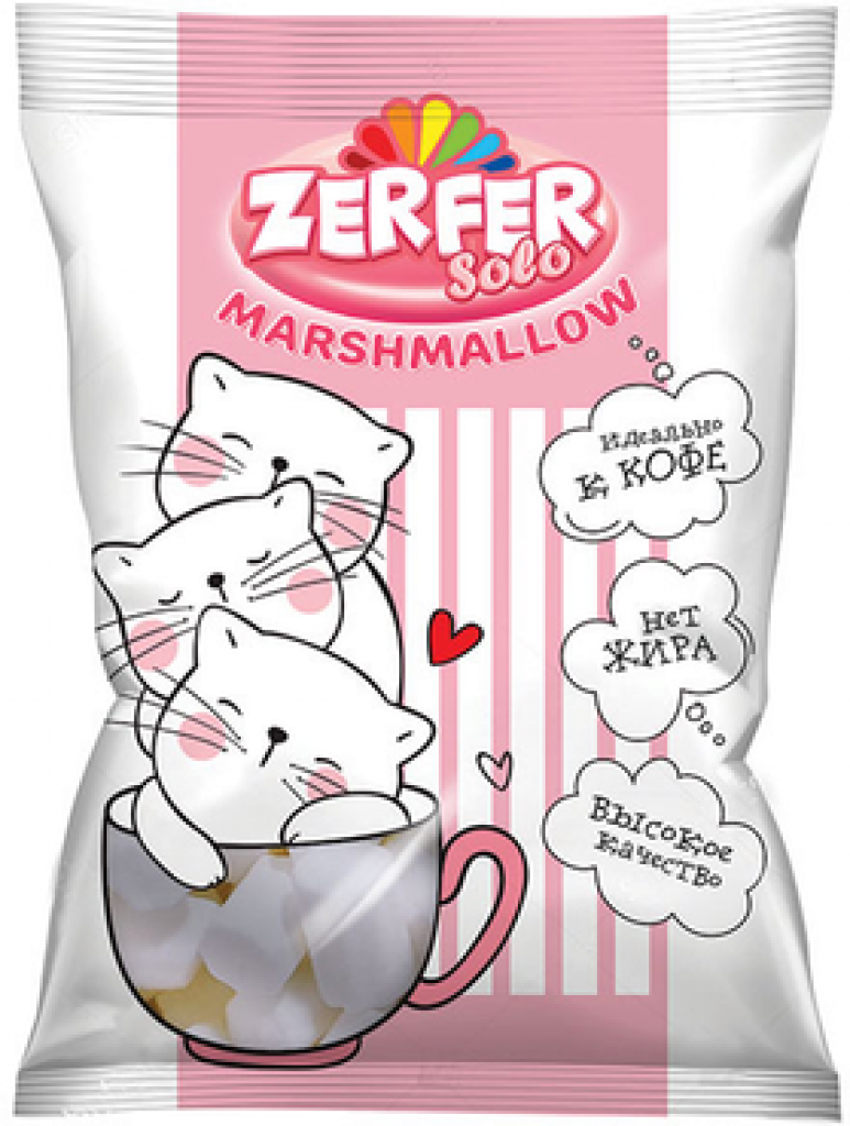 Продуктовый Интернет-магазин MAGNIT.TJ — Жевательный зефир Zerfer Solo Marshmallow 40 г